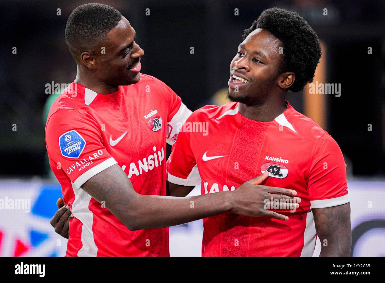 Alkmaar, Netherlands. 18th Dec, 2024. ALKMAAR, NETHERLANDS - DECEMBER 18: Jayden Addai of AZ ...