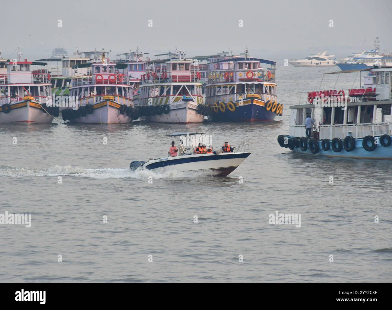 India. 18th Dec, 2024. MUMBAI, INDIA - DECEMBER 18: Passenger ferry ...