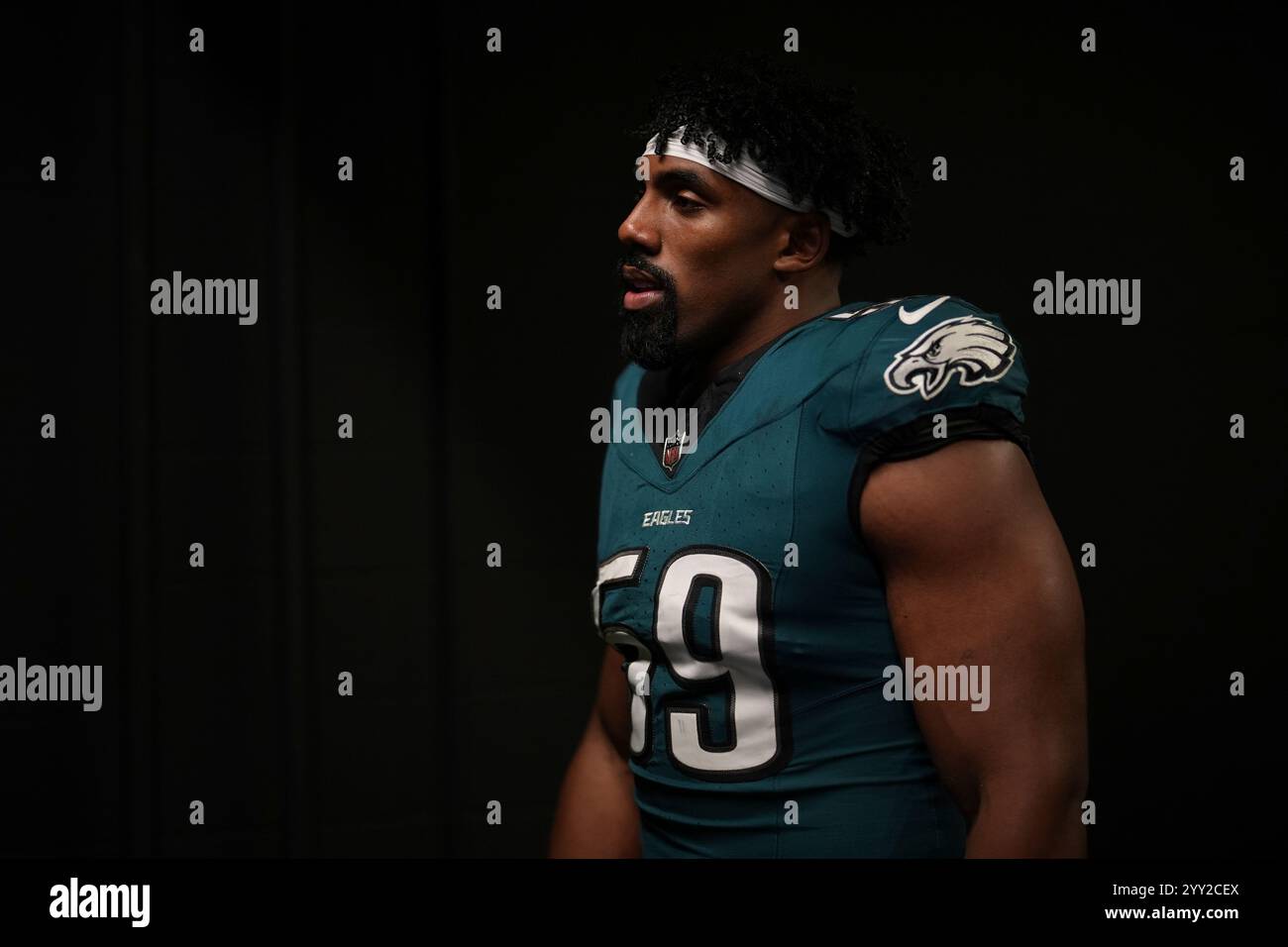 Philadelphia Eagles' Thomas Booker IV walks off the field before an NFL ...