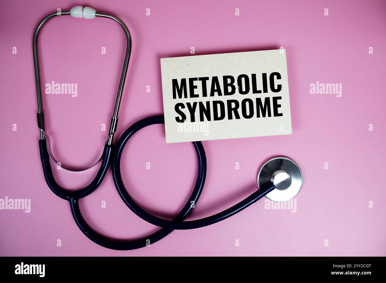 Metabolic Syndrome text with stethoscope on pink background, Healthy ...