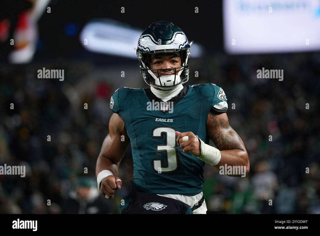Philadelphia Eagles' Nolan Smith Jr. walks on the field during an NFL ...