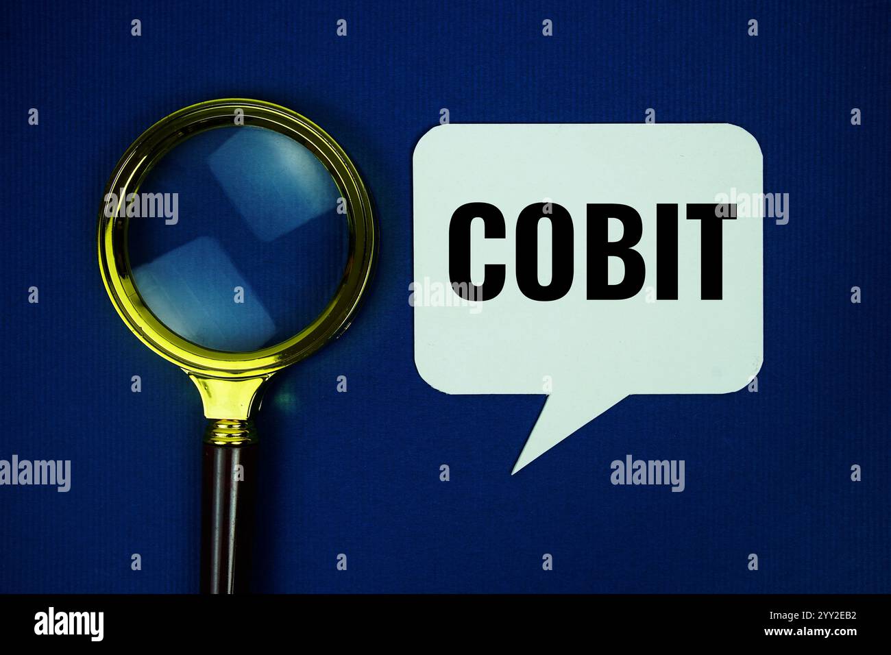 Cobit Control Objectives For Information And Related Technologies Text On Speech Bubble With