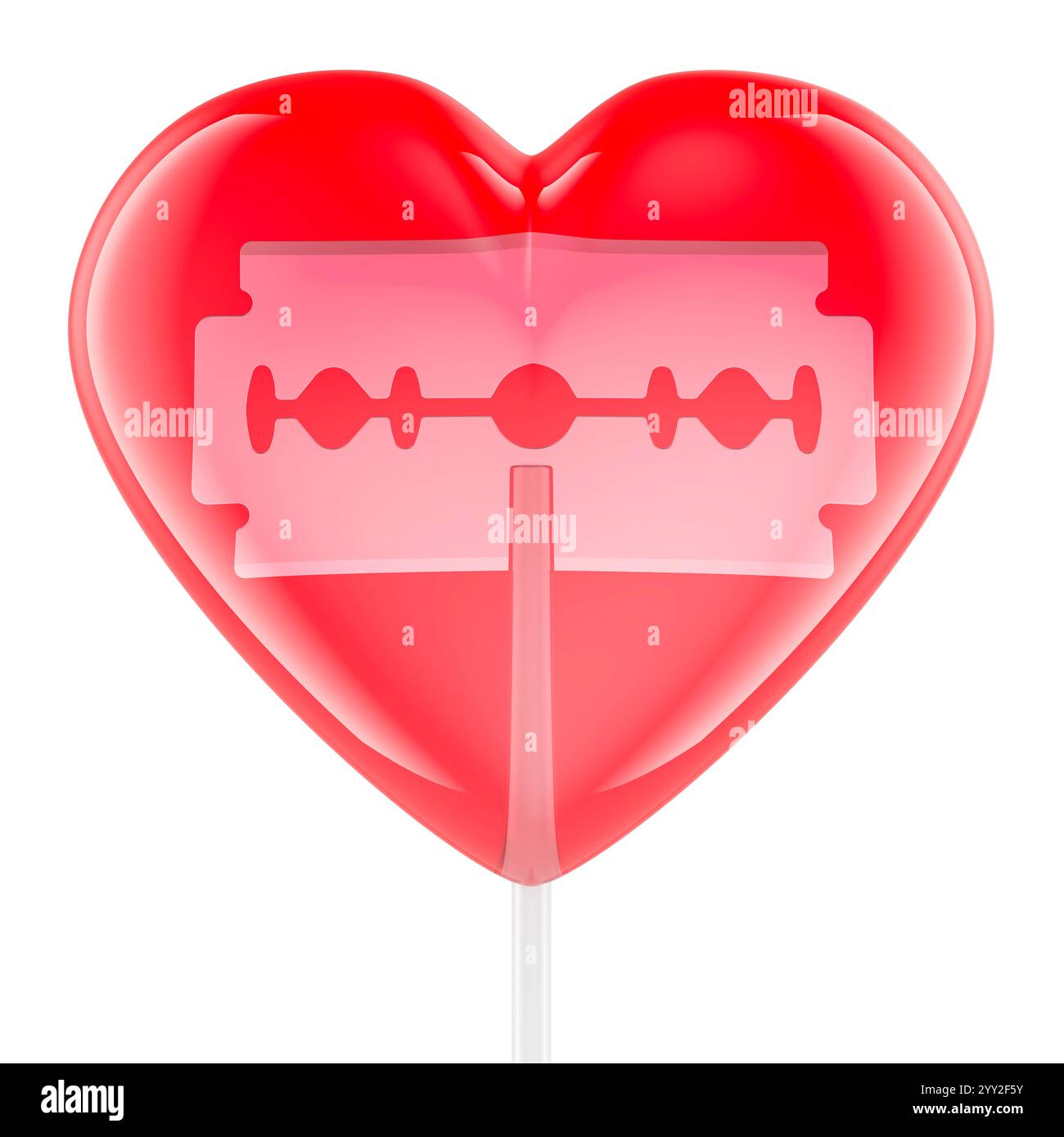 Heart Shaped Razor Blade