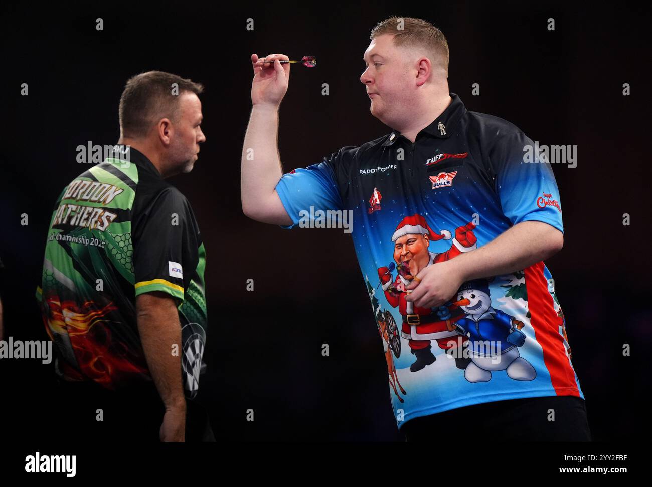 Ricky Evans during his first round match against Gordon Mathers on day ...