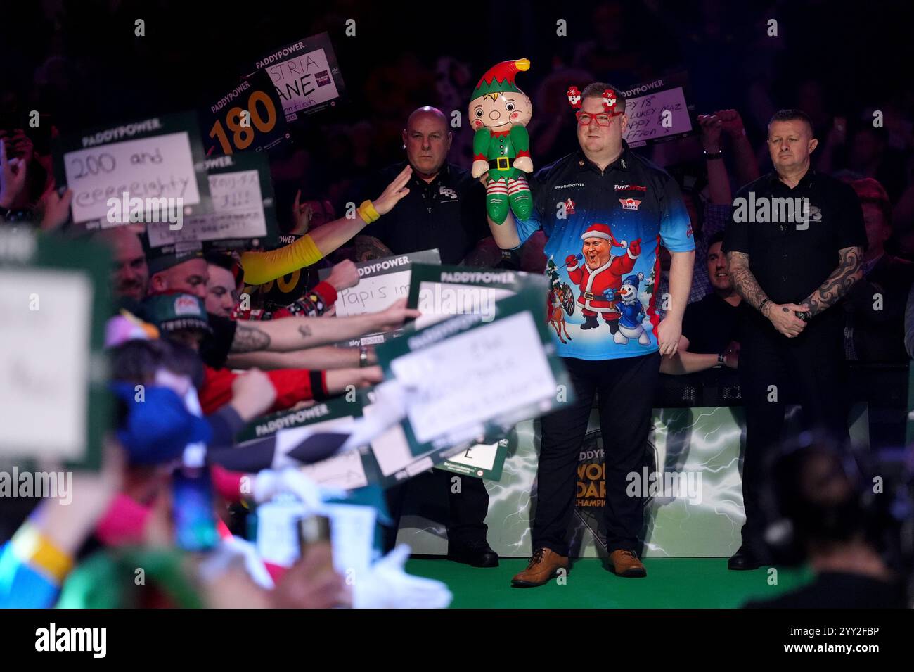 Ricky Evans walks out ahead of his first round match against Gordon ...