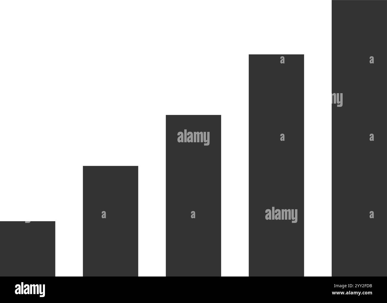 Simple bar chart illustrating steady growth and increasing profits ...
