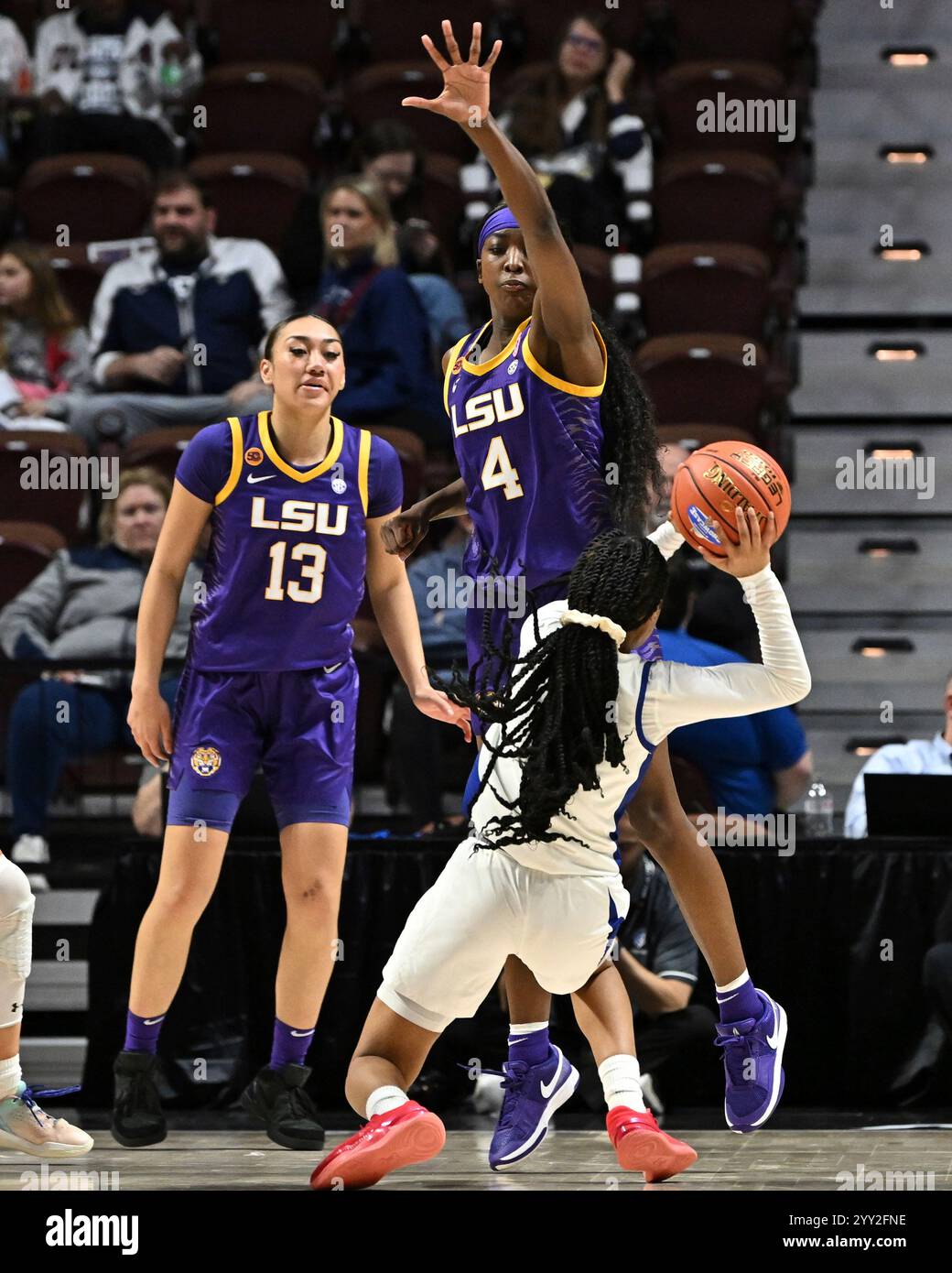 UNCASVILLE, CT - DECEMBER 17: LSU Lady Tigers guard Flau'Jae Johnson (4 ...