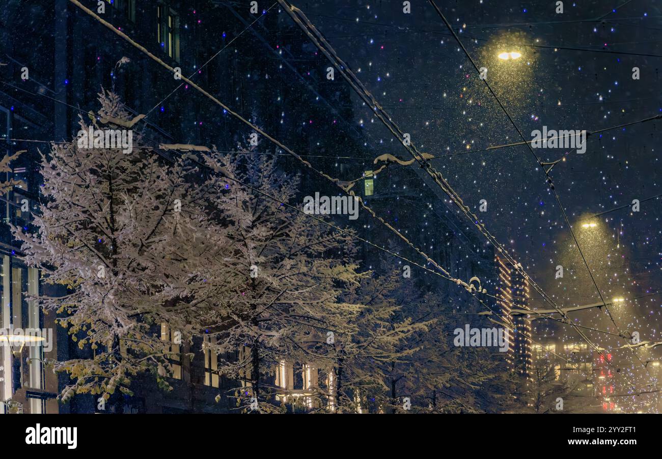 Iconic Lucy lights illuminate Bahnhofstrasse in Zurich, Switzerland ...