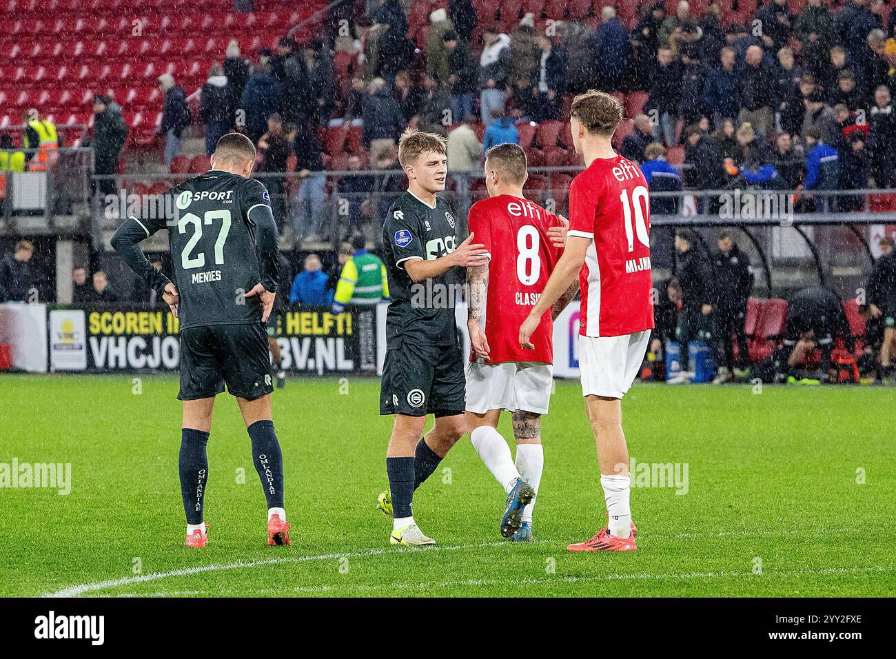 Alkmaar, Netherlands. 18th Dec, 2024. ALKMAAR - 18-12-2024, AFAS Stadium. Dutch cup Football ...