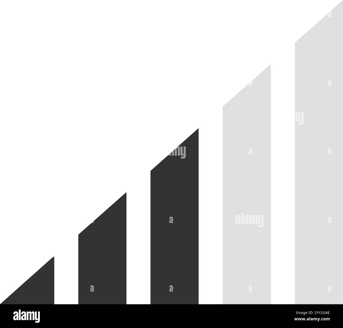 Simple and minimalist bar chart featuring dark and light gray bars ...