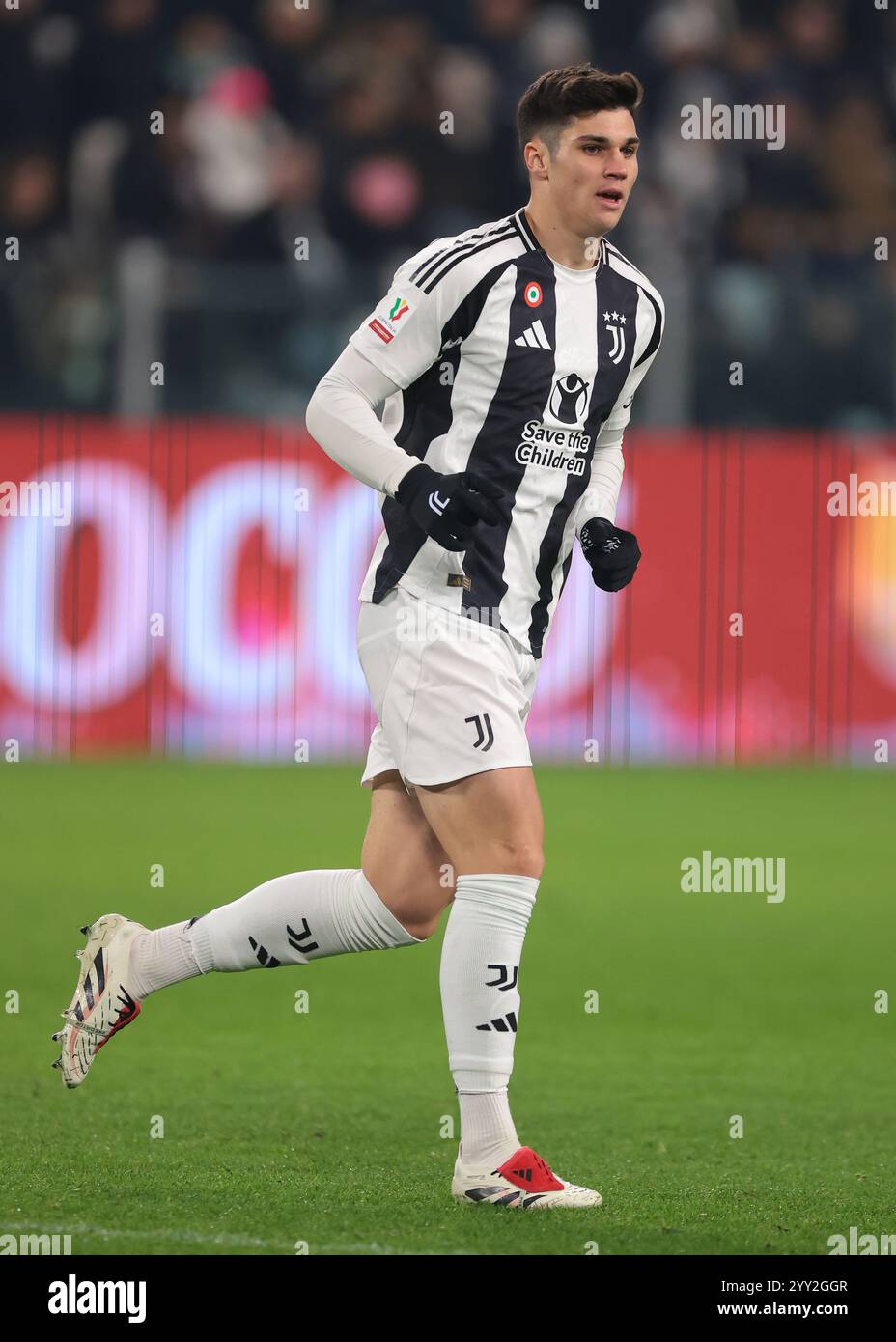 Turin, Italy, 17th December 2024. Vasilije Adzic of Juventus during the ...