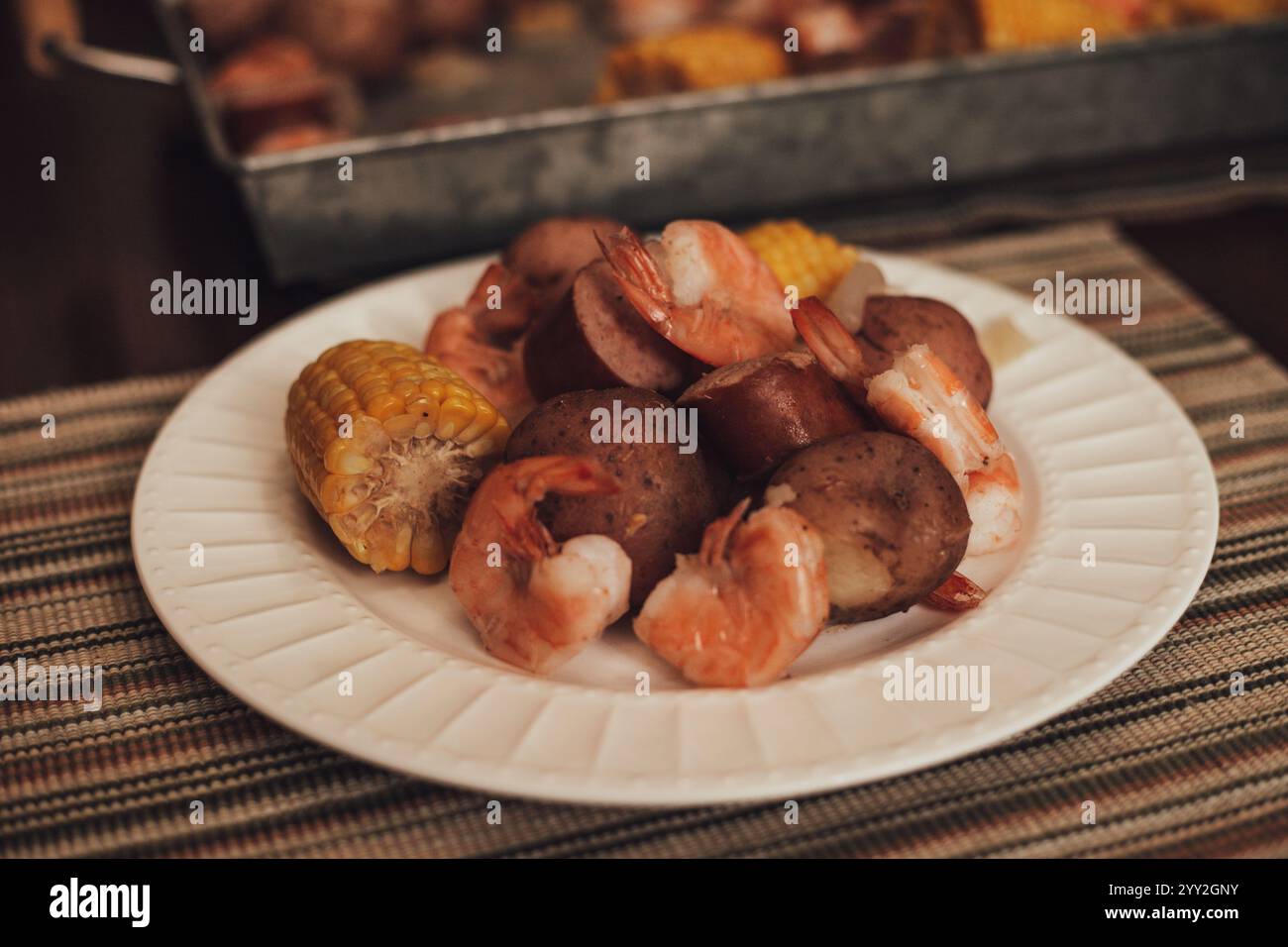 Lowcountry boil, Frogmore Stew Stock Photo - Alamy