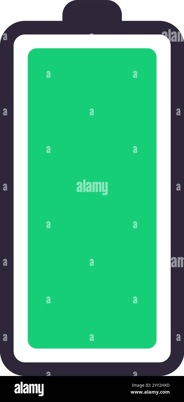 Full battery icon representing maximum charge and energy storage ...
