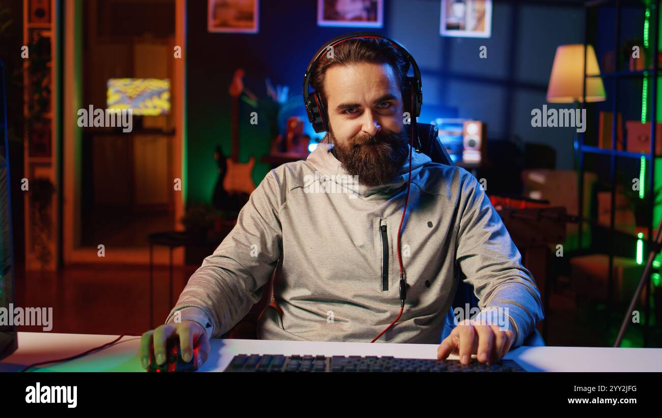 Mad gamer raging after losing online competitive multiplayer match ...