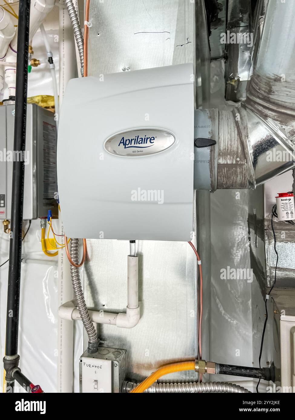 Aprilaire Whole-Home Humidifier System Stock Photo - Alamy