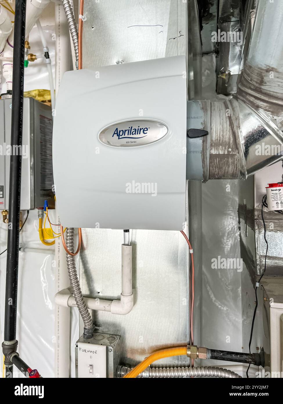 Aprilaire Whole-Home Humidifier System Stock Photo - Alamy
