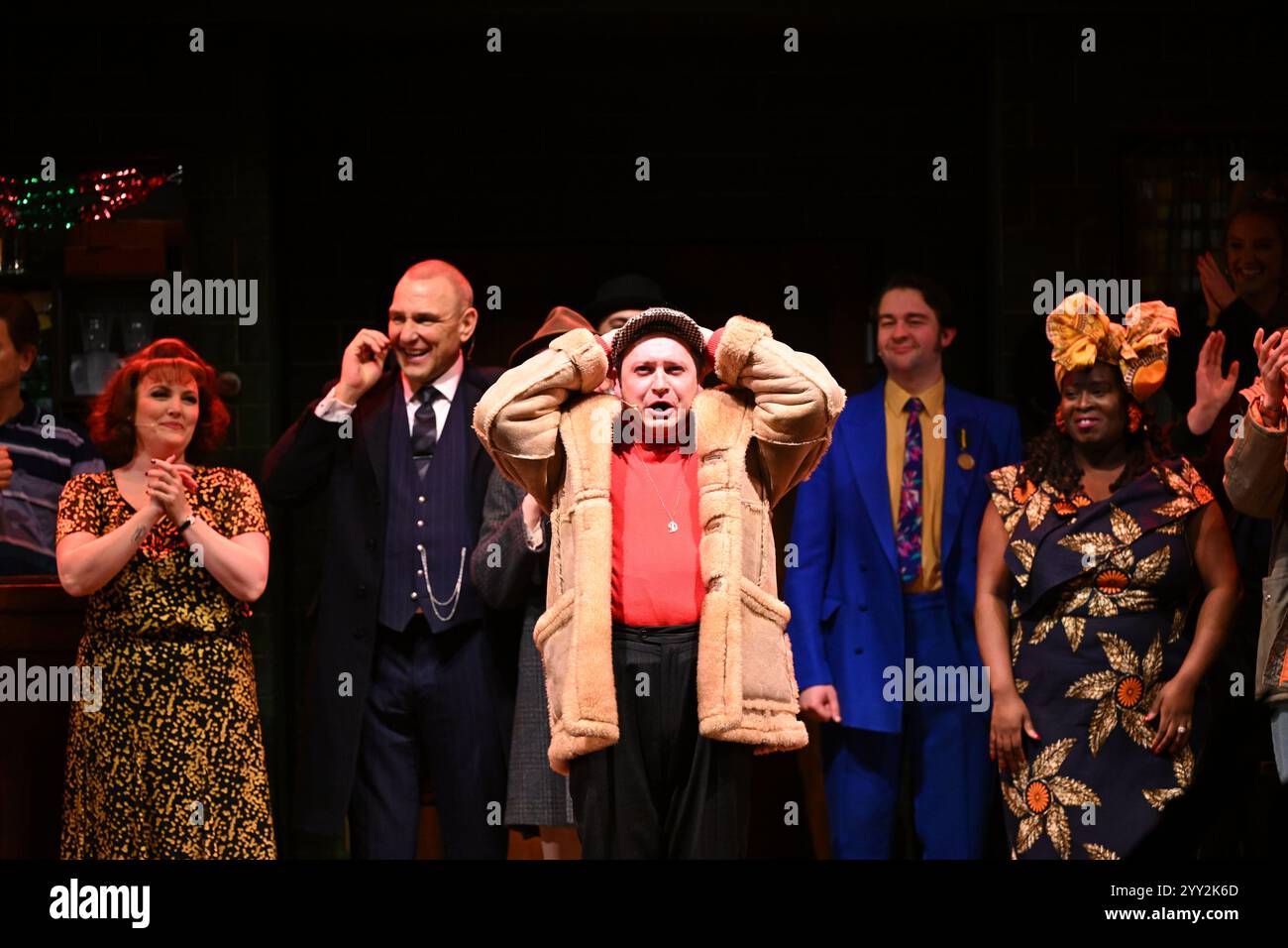 Ex-footballer Vinnie Jones (second left) who made his stage acting ...