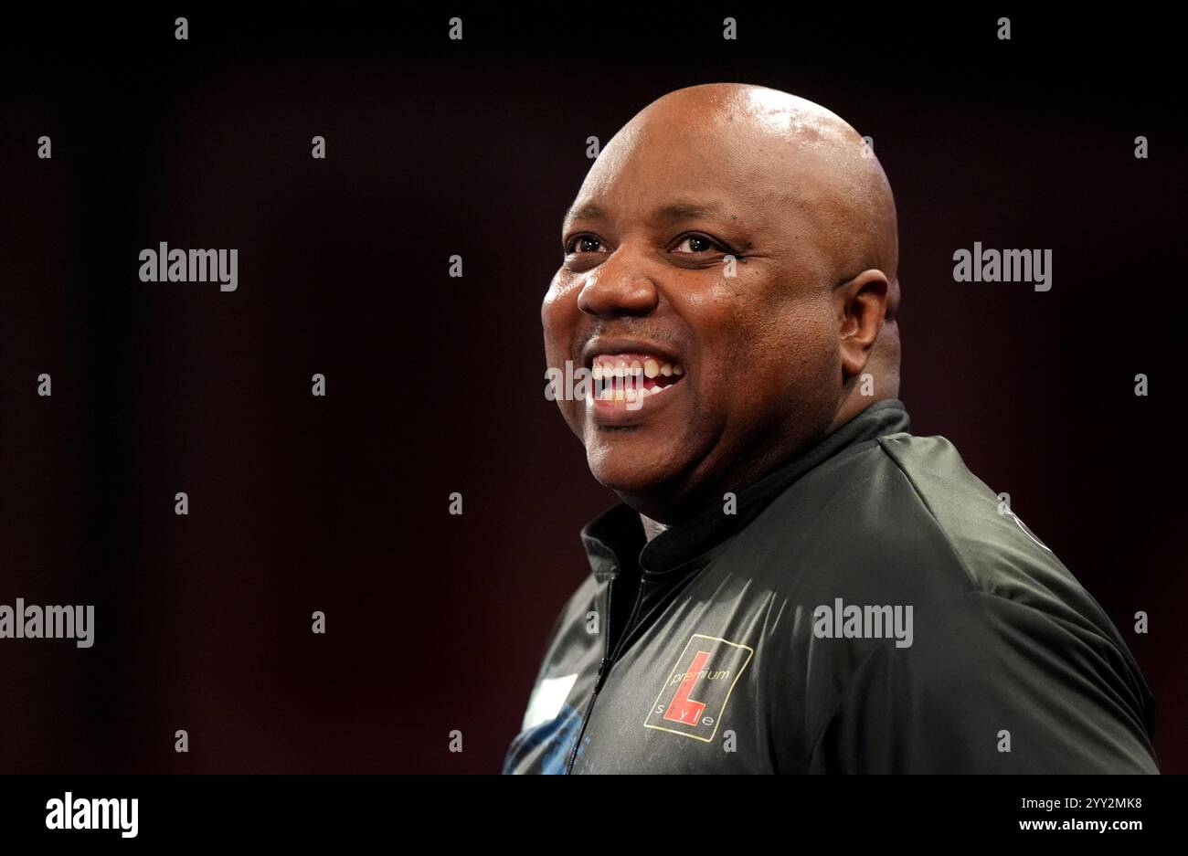 Leonard Gates during his second round match against Nathan Aspinall on ...