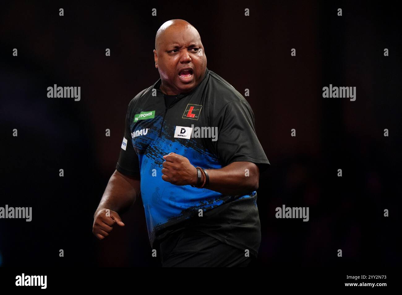 Leonard Gates celebrates during his second round match against Nathan ...