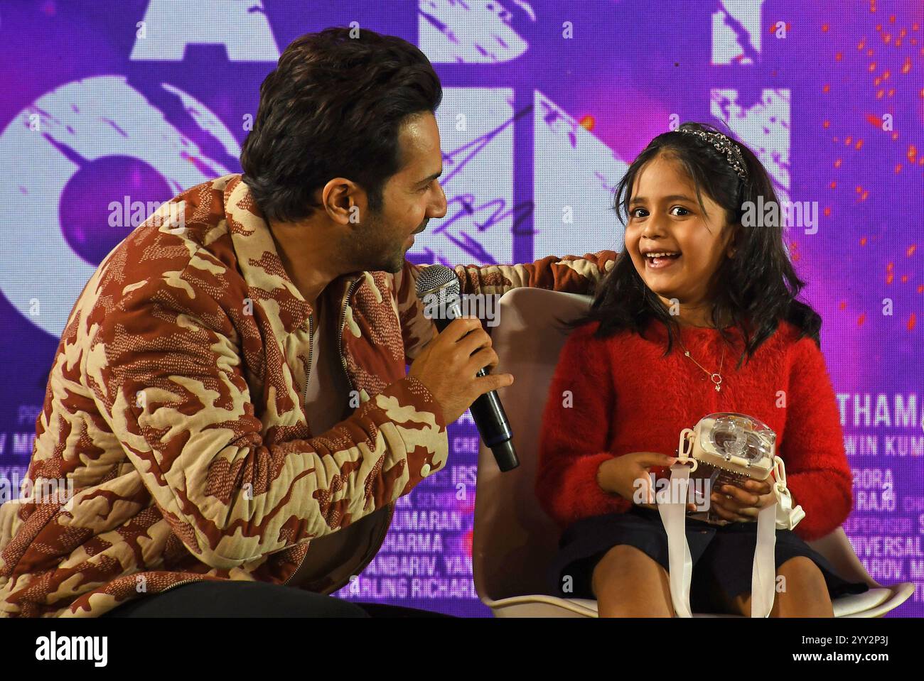 Mumbai, India. 18th Dec, 2024. L-R Bollywood actor Varun Dhawan and ...