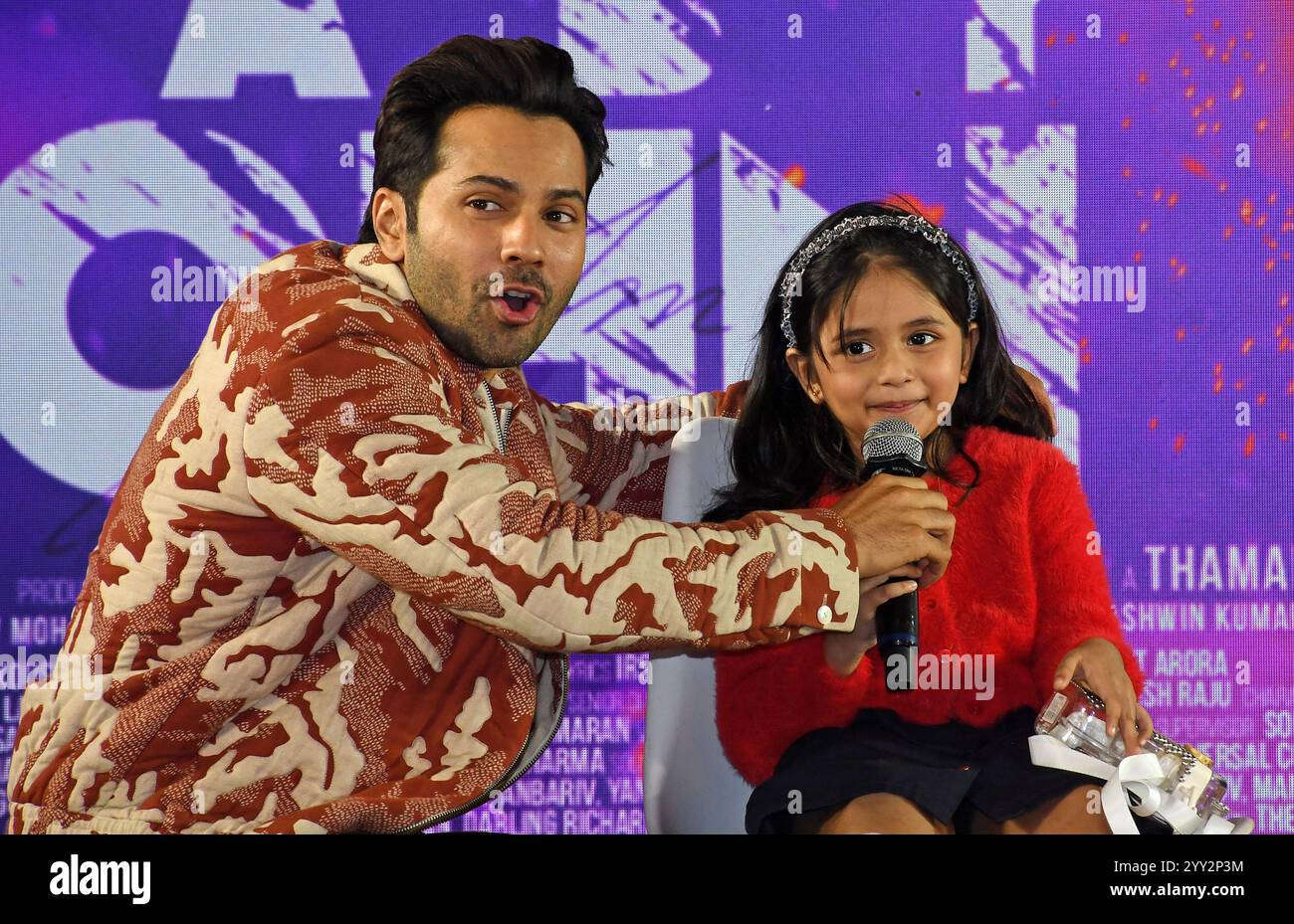 Mumbai, India. 18th Dec, 2024. L-R Bollywood actor Varun Dhawan and ...