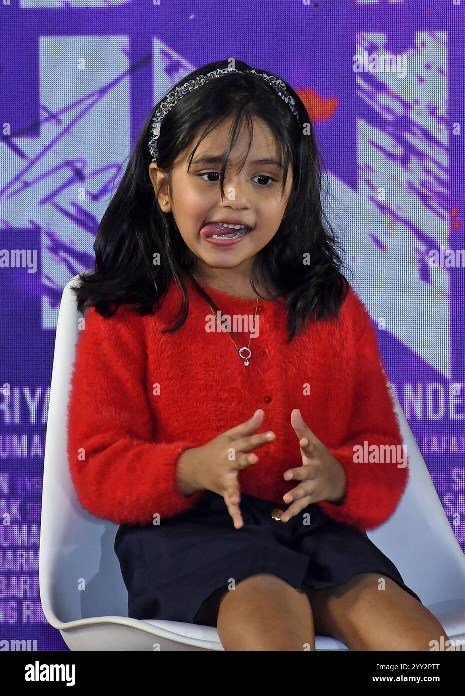 Mumbai, India. 18th Dec, 2024. Child actor Zara Sundarashwaran seen ...