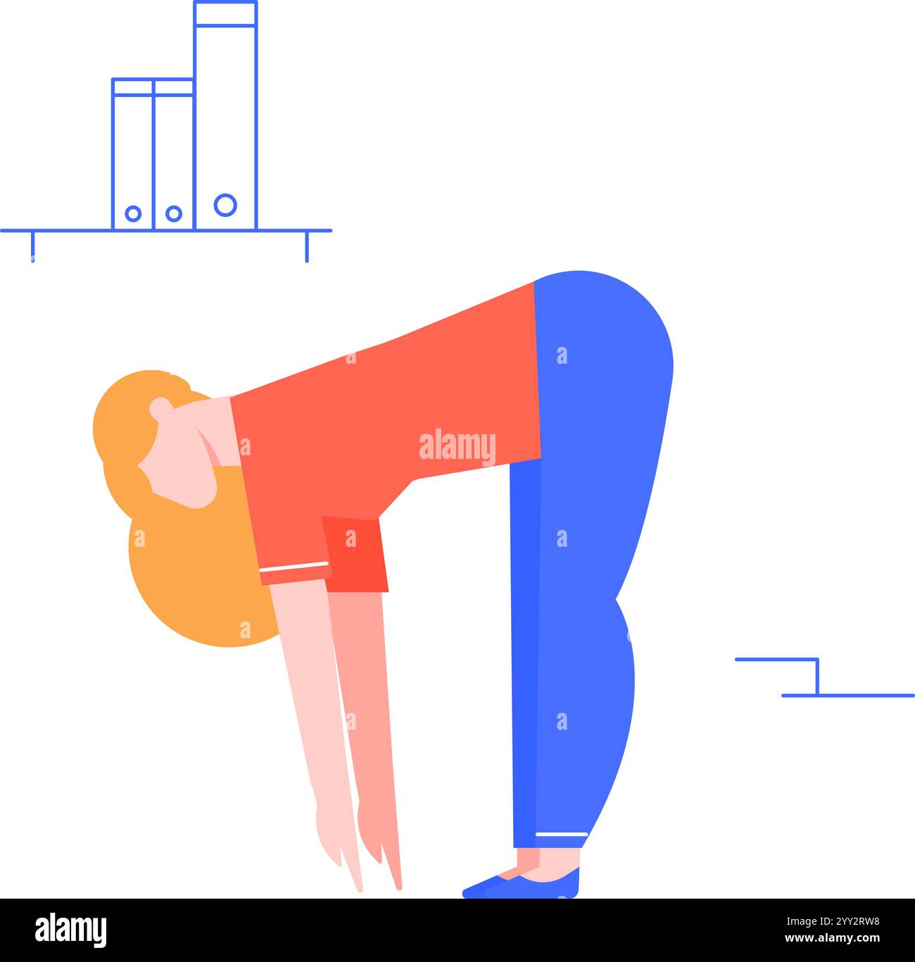 Young woman bending down Stock Vector Images - Alamy