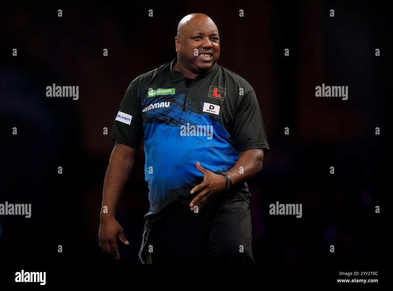 Leonard Gates reacts during his second round match against Nathan ...