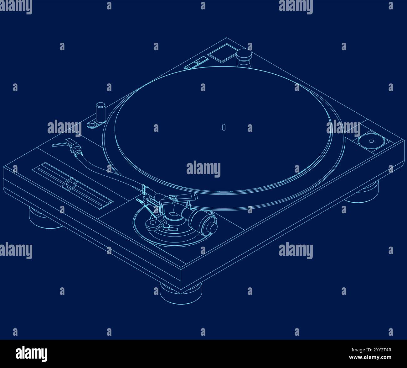Vinyl Record player outline. Player for vinyl record. Retro design ...