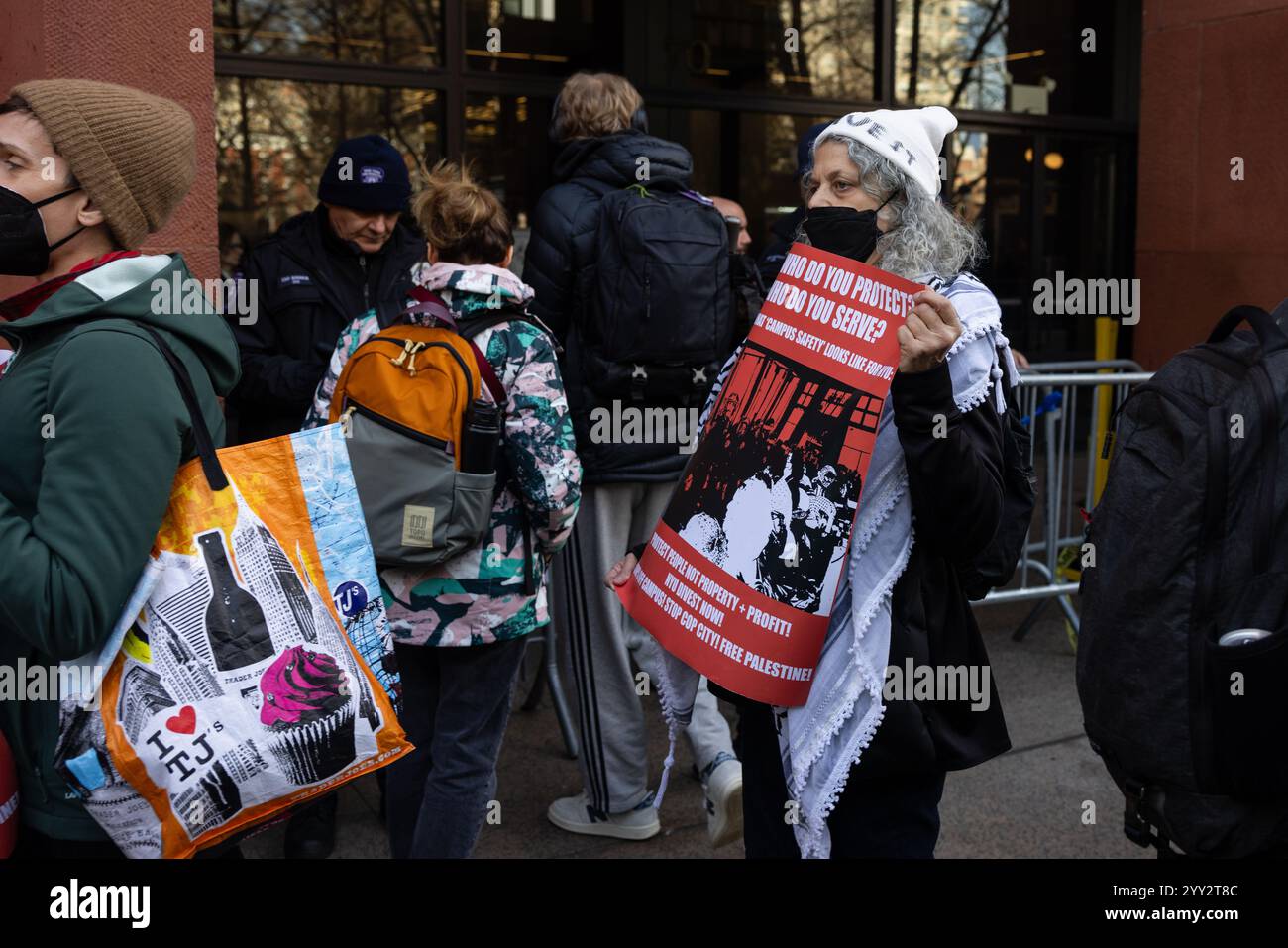 New York, USA. 18th Dec, 2024. Protesters picketed in front of the ...