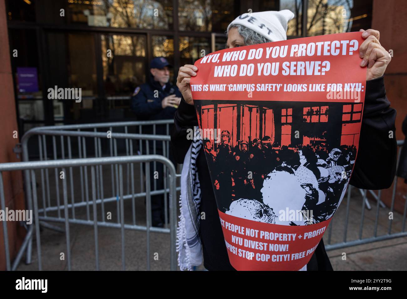 New York, USA. 18th Dec, 2024. Protesters picketed in front of the ...