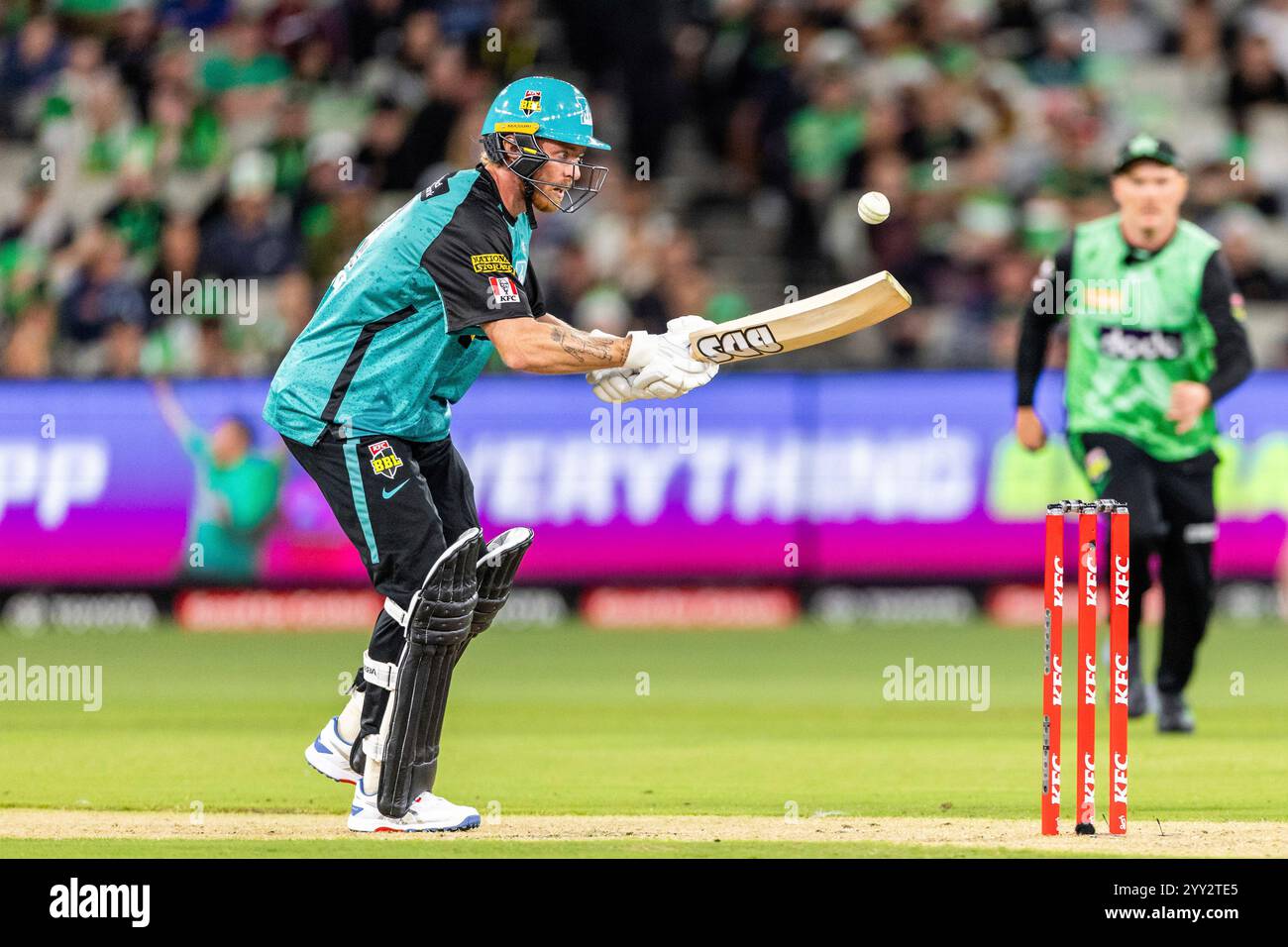 MELBOURNE, AUSTRALIA - DECEMBER 18: Jack Wood of Brisbane Heat saves ...