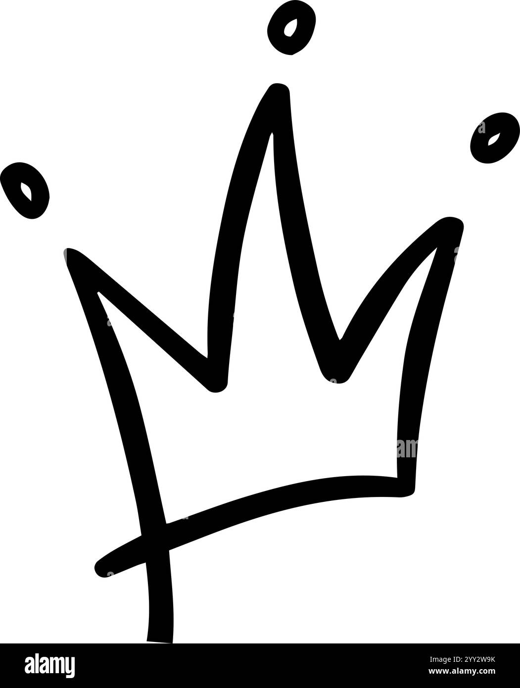 Hand drawn crown representing royalty, power, and leadership, embodying ...