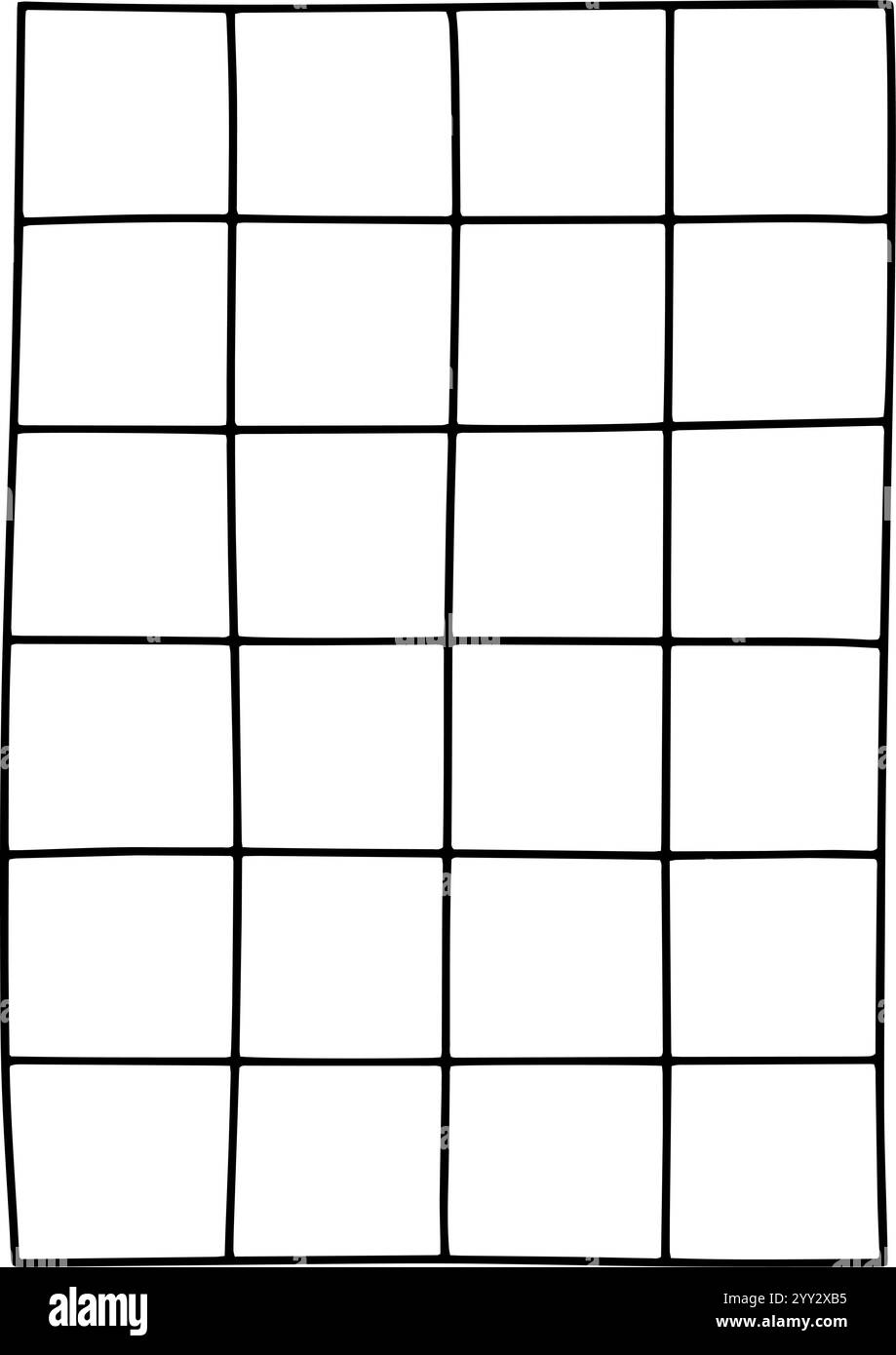 Grid Paper Decor | Minimalist Doodle Vector for Stationery and Design ...