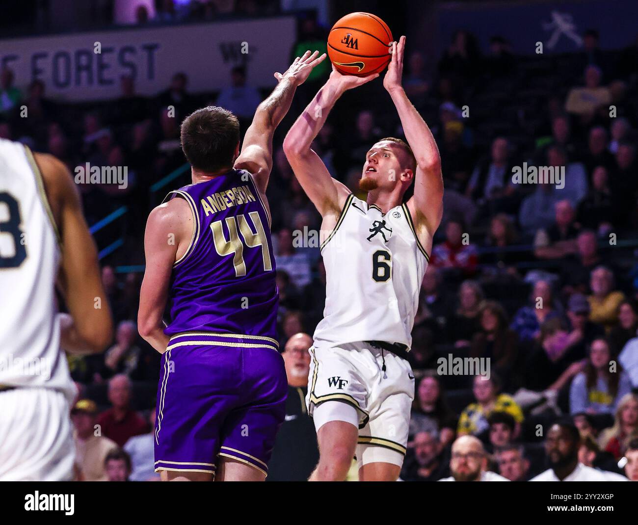 December 17, 2024: Wake Forest guard Cameron Hildreth (6) takes jumper ...