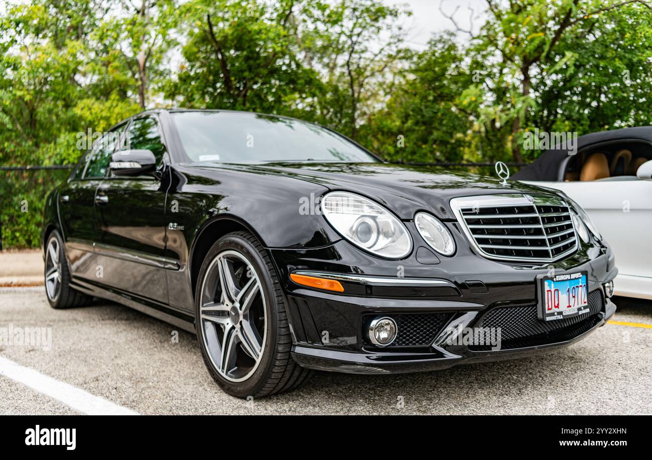 Chicago, Illinois - September 29, 2024: MERCEDES Benz E63 amg . black ...