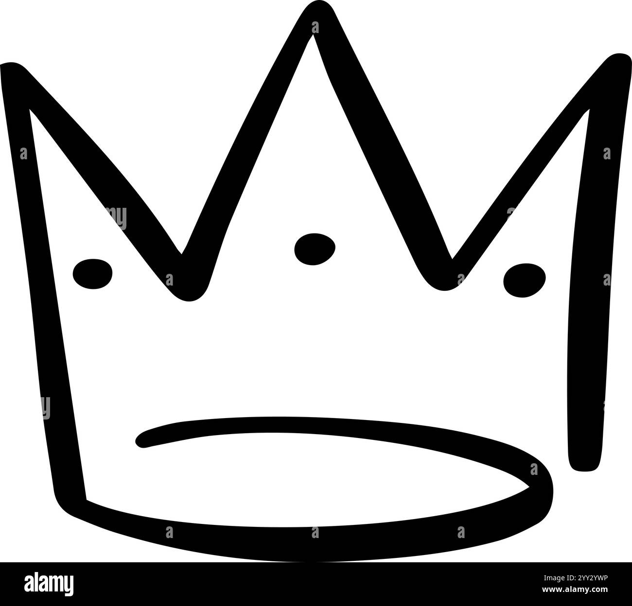 Hand drawn crown illustrating themes of royalty, leadership, and ...