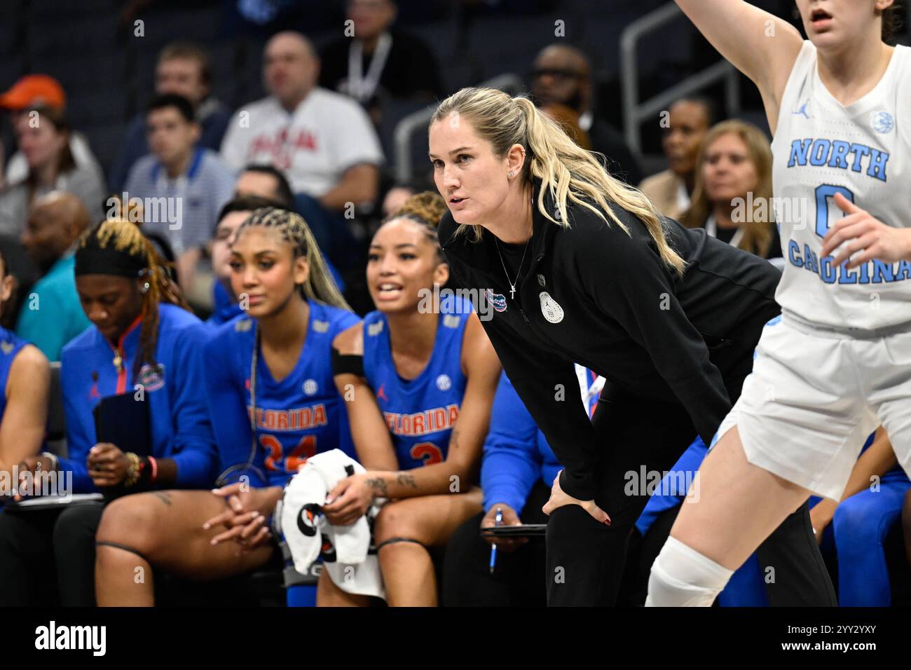 Charlotte, North Carolina, USA. 18th Dec, 2024. Florida Gators head ...