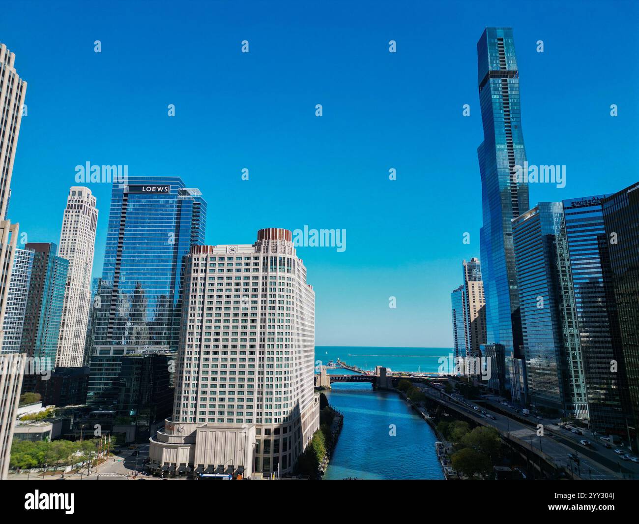 Chicago, USA - October 08, 2024: Downtown architecture. Skyscraper ...