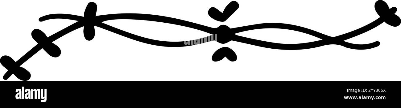 Double curved lines intersect and intertwine, adorned with hand drawn ...