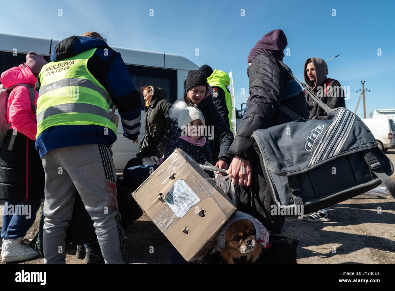 Palanca, TIGHINA, Moldova. 12th Mar, 2022. Ukrainian citizens are ...