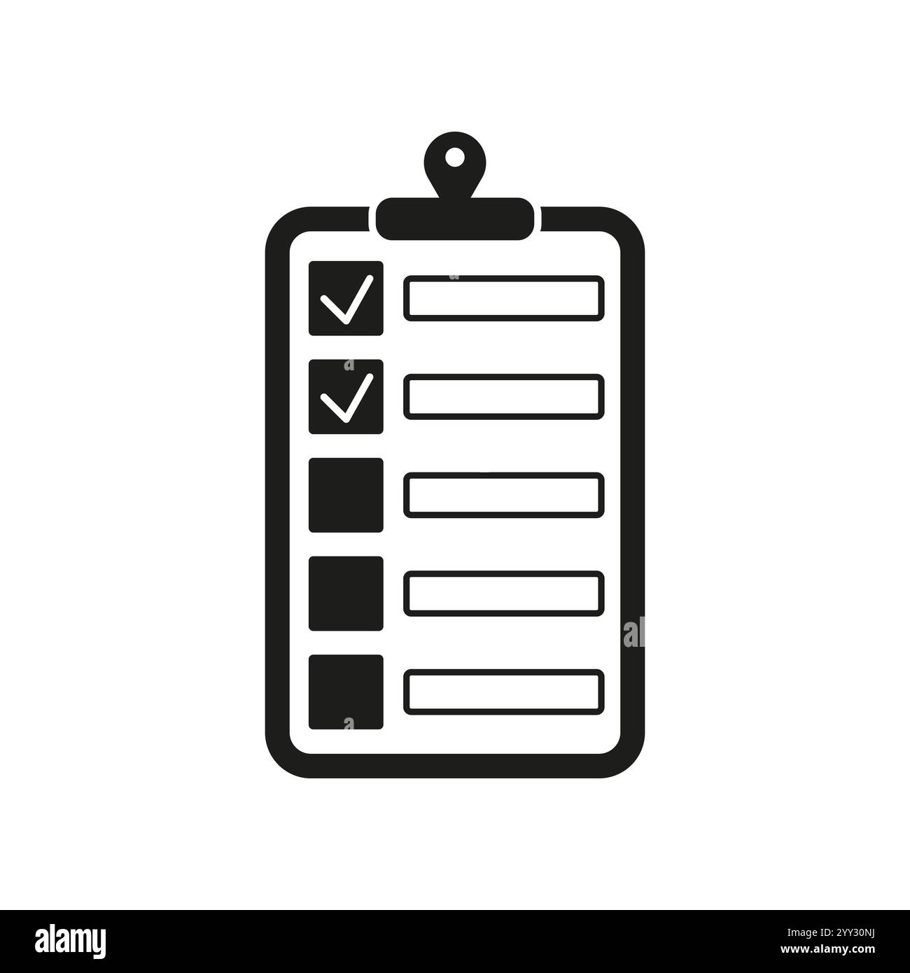 Checklist icon. Document vector symbol. Task management tool. Simple ...