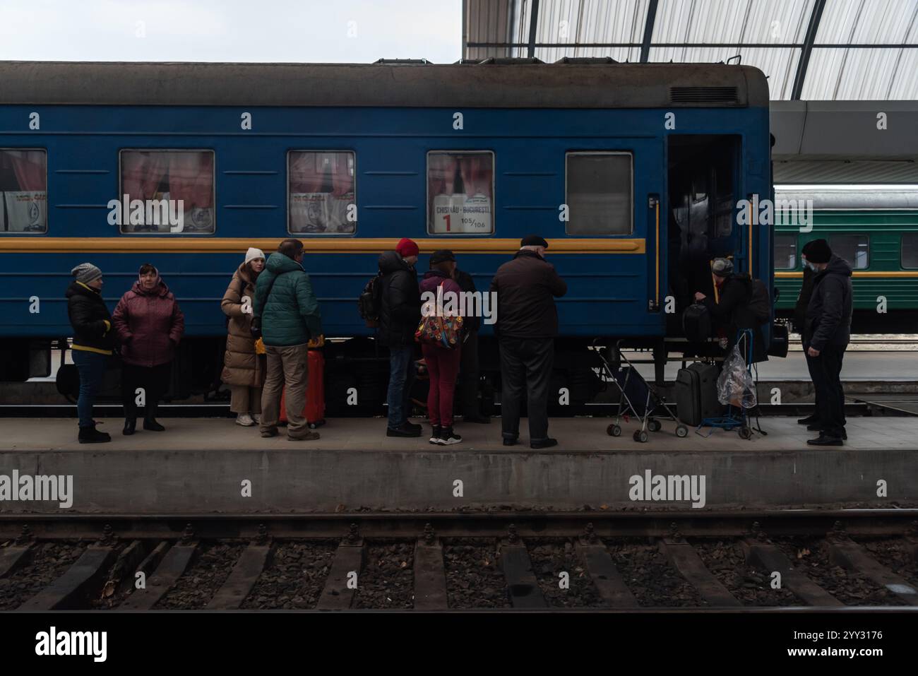 Chisinau, CHISINAU, Moldova. 13th Mar, 2022. Ukrainian citizens are ...