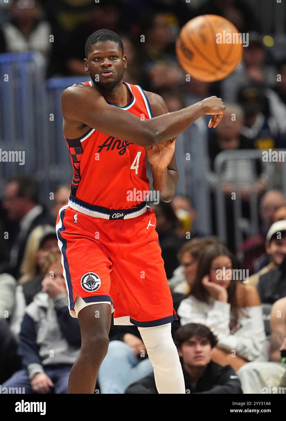Los Angeles Clippers center Mo Bamba (4) in the first half of an NBA basketball game Friday, Dec ...