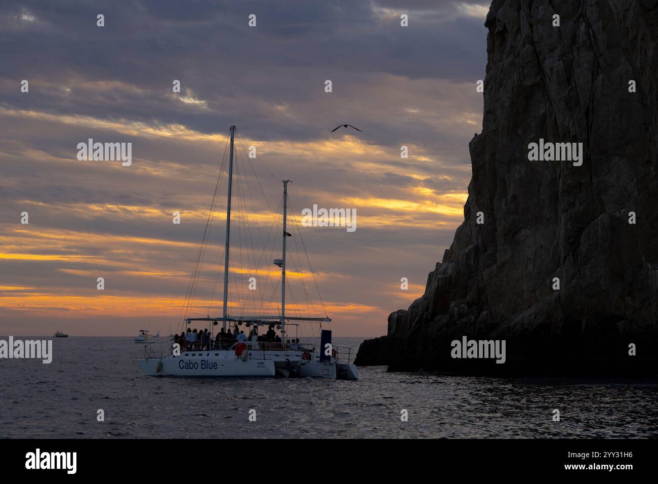 Sunset Cruise at Cabo San Lucas Baja Mexico Stock Photo - Alamy