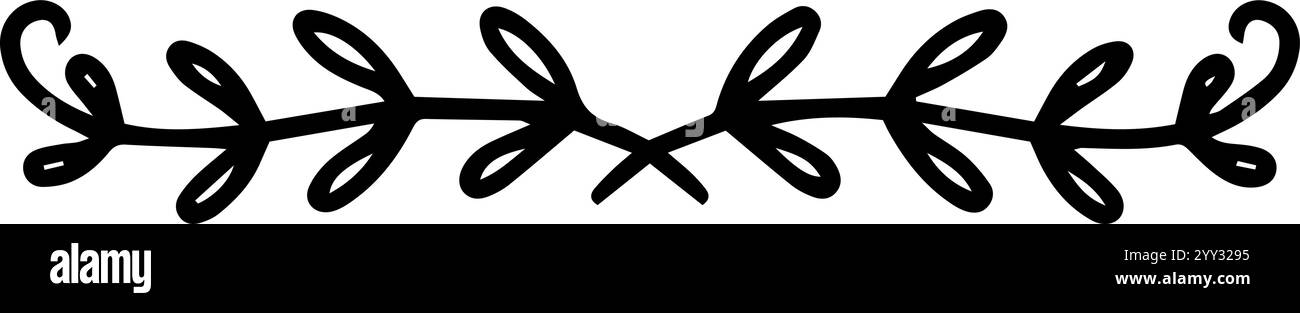 This simple yet elegant hand drawn floral divider adds a touch of ...