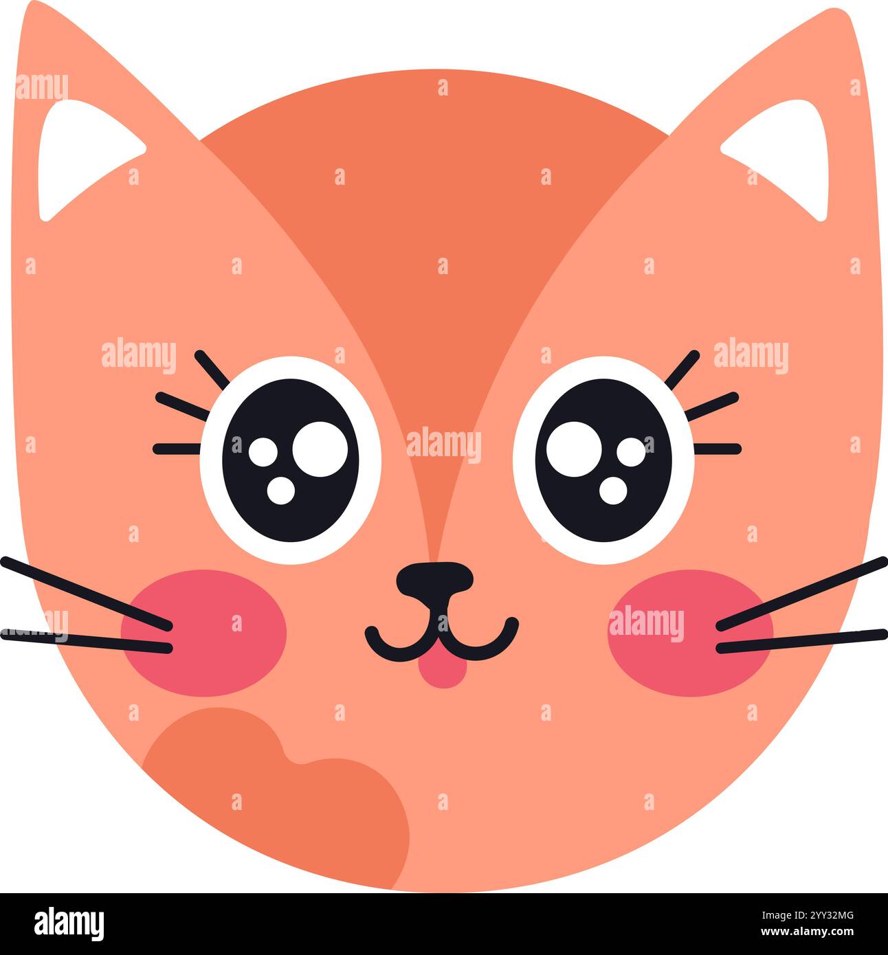 Adorable ginger cat face filling the frame, featuring big, expressive ...