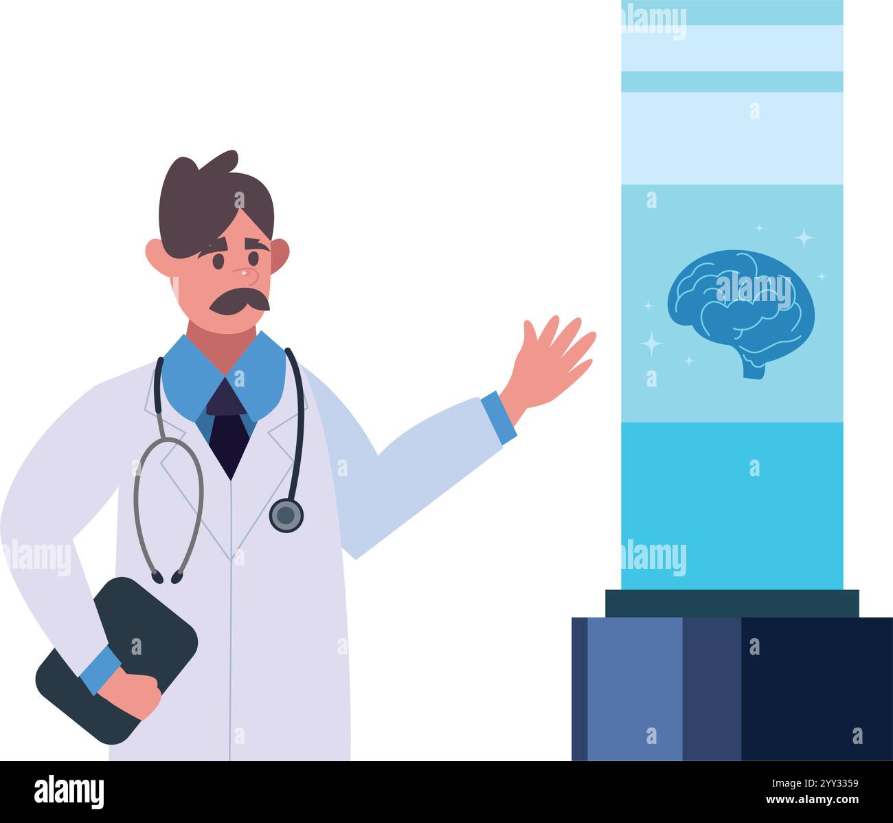 ai medicine doctor and human brain Stock Vector Image & Art - Alamy