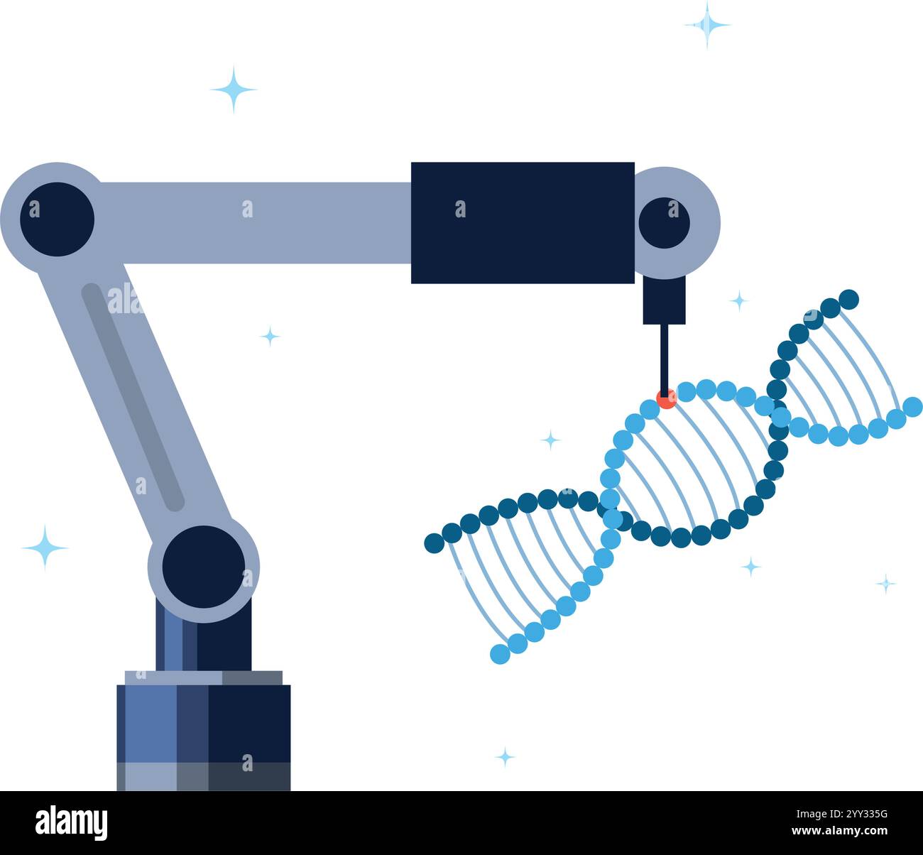 Robot dna illustration Cut Out Stock Images & Pictures - Alamy