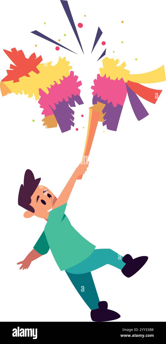 child hitting pinata party Stock Vector Image & Art - Alamy
